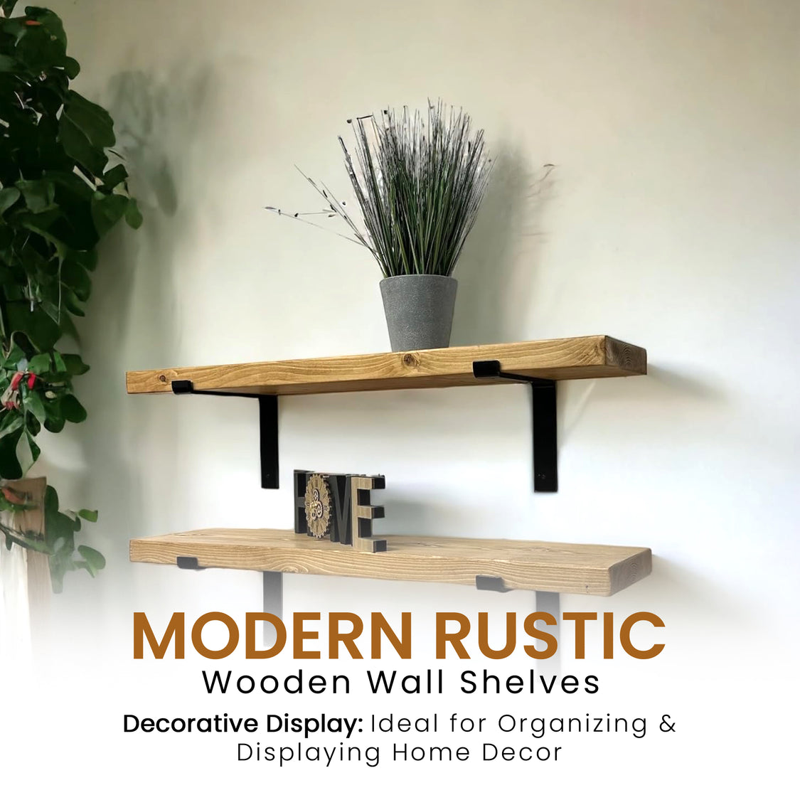Rustic Shelves | Wall-Mounted Wooden Board – RusticLand