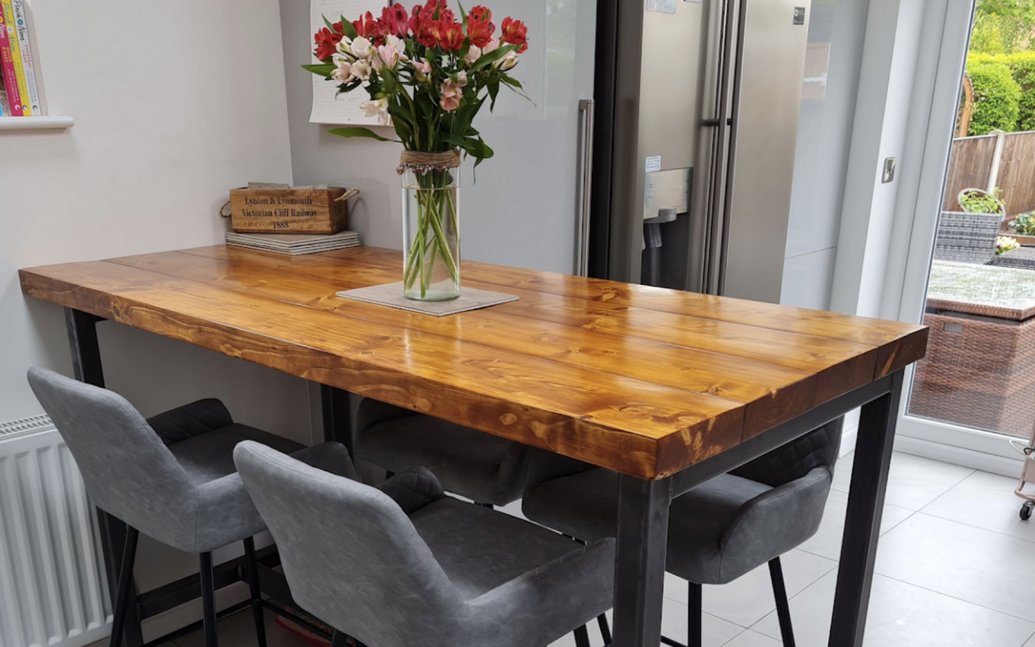 Rustic Shelves | Dining Bar Restaurant Chunky Industrial Tables ...